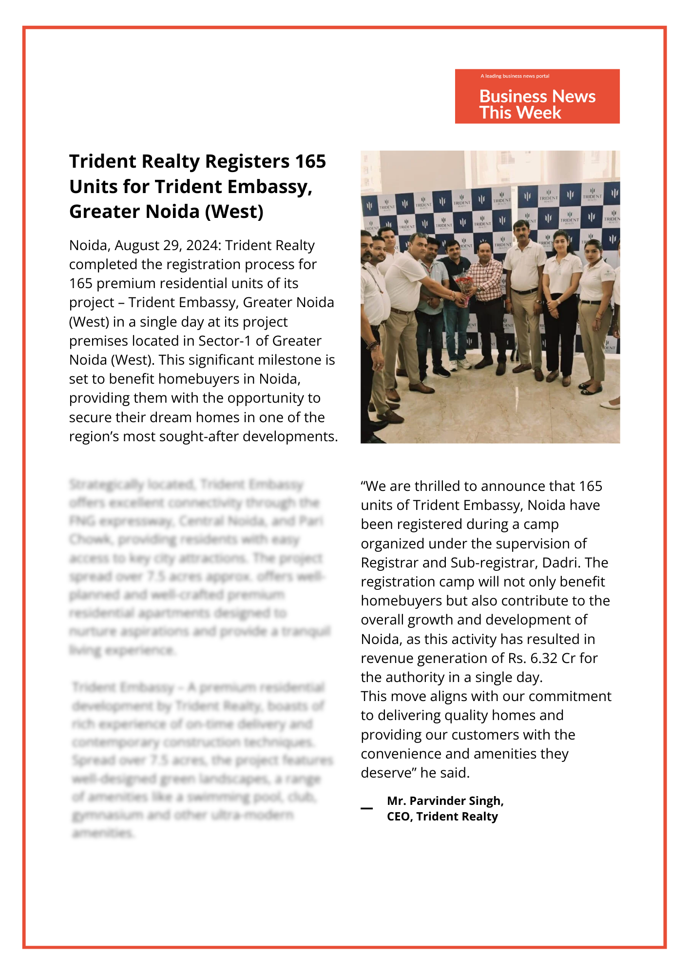 Trident Realty | News, Blogs and Events